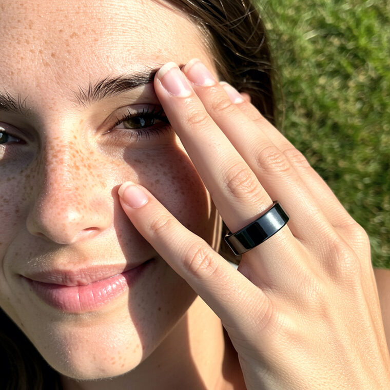 JC Ring Air. Smartring ultrafino em titânio | Monitore sono e sinais